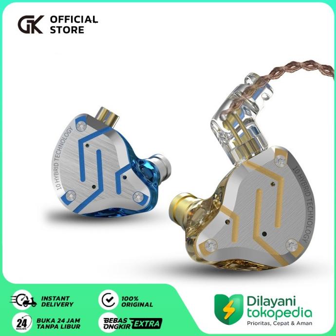Jual Promo Kz Zs10 Pro With Mic 4Ba+1Dd Hifi In Ear Monitor Earphone Alt Cca C12 | Shopee Indonesia