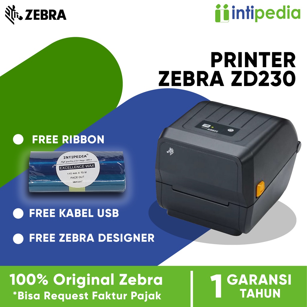 Jual PROMO PRINTER BARCODE ZEBRA ZD230 / ZD-230 ORIGINAL | Shopee Indonesia