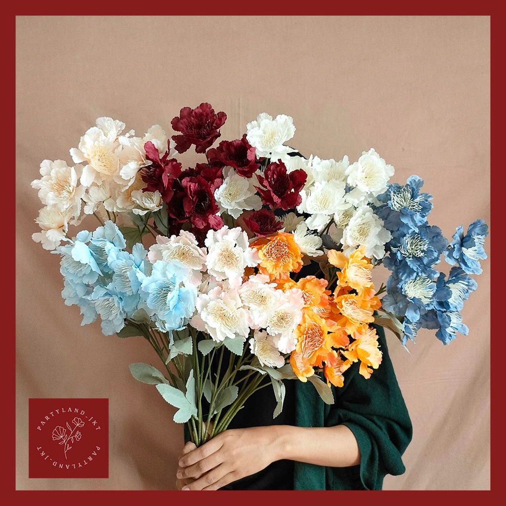 Jual Artificial Flower Buckeye Belle Peony Bunga Plastik Buatan Hias ...