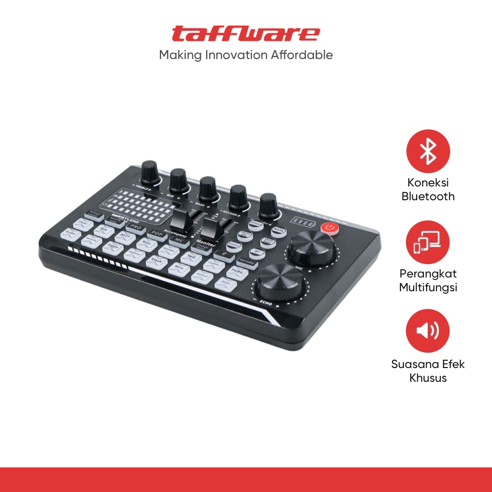 Jual TaffSTUDIO Pro Audio Interface Mixer Sound Card Live Karaoke ...