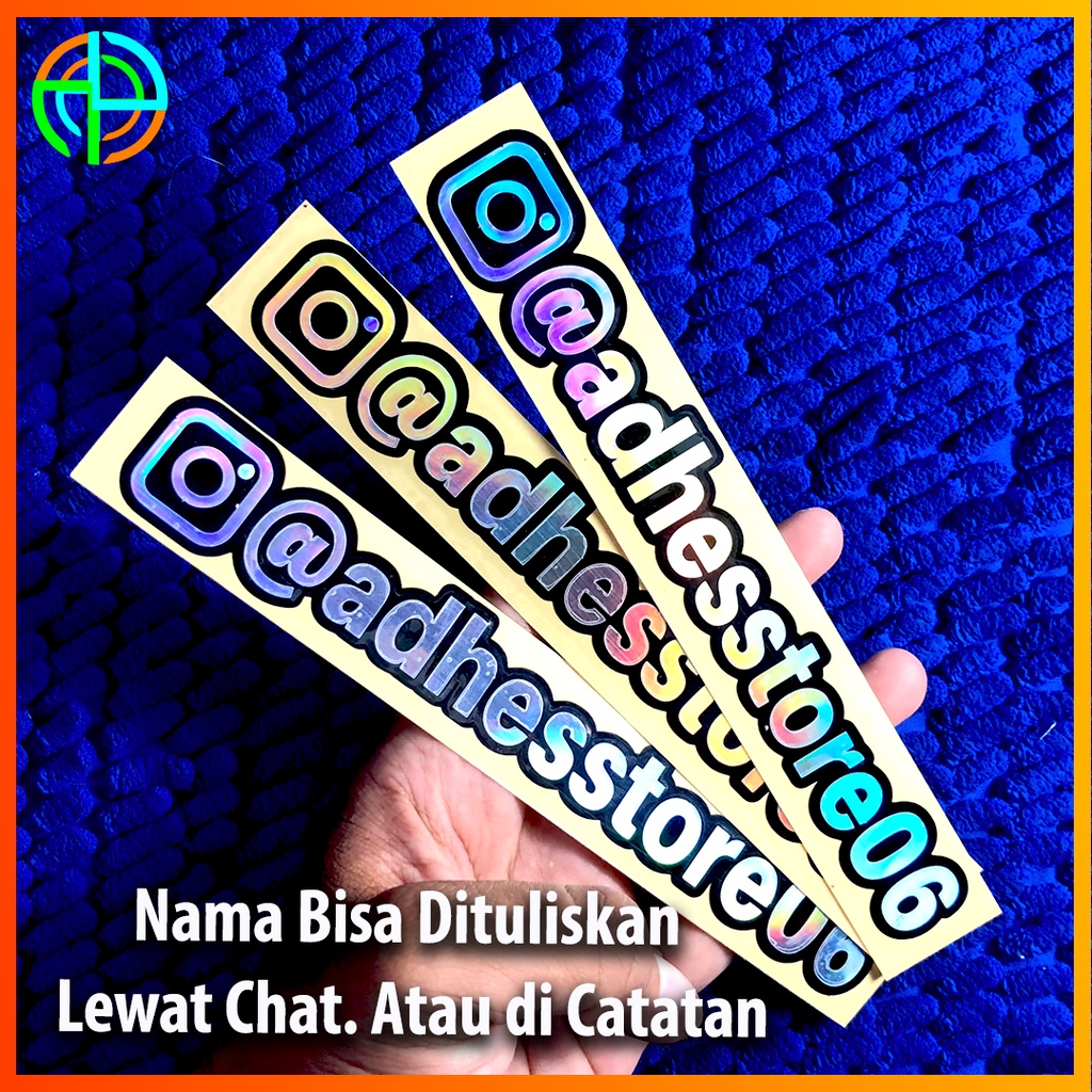 Jual isi 05 Sticker Custom Nama ig Cutting 2 layer Setiker Cutting Nama ...