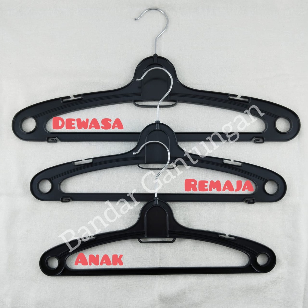 Jual Hanger Plastik Anak / Dewasa / Remaja Gantungan Baju Distro Hanger ...