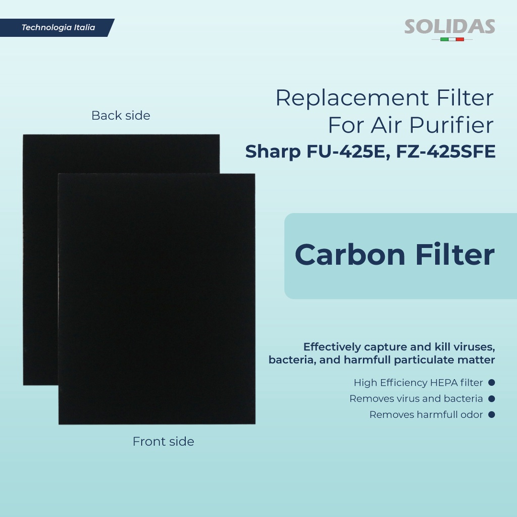 Jual Solidas - Replacement Filter Air Purifier Sharp FU-425E, FZ-425SFE ...