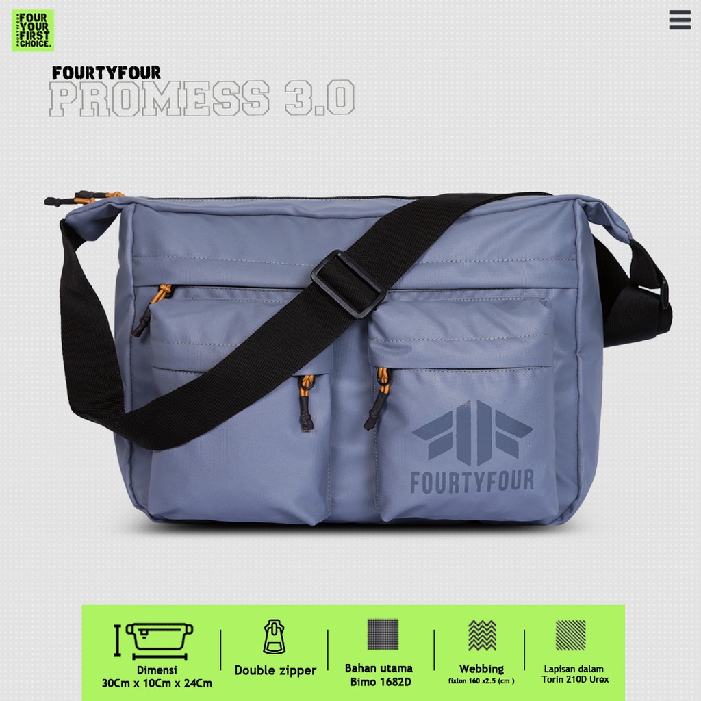 Jual FOURTYFOUR PROMESS - Tas Selempang Pria Premium - Sling Bag Pria ...