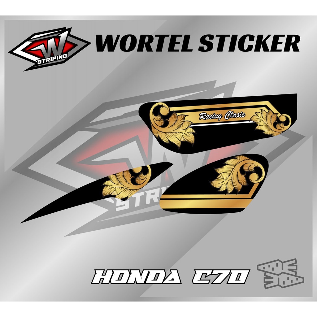 Jual Striping C70-Stiker Hologram Decal honda C70 Batik Simpel | Shopee ...
