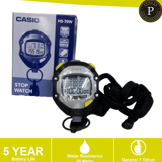 Jual Stopwatch Casio HS70W - Alat Pengukur Waktu Stop Watch Casio HS-70W | Shopee Indonesia