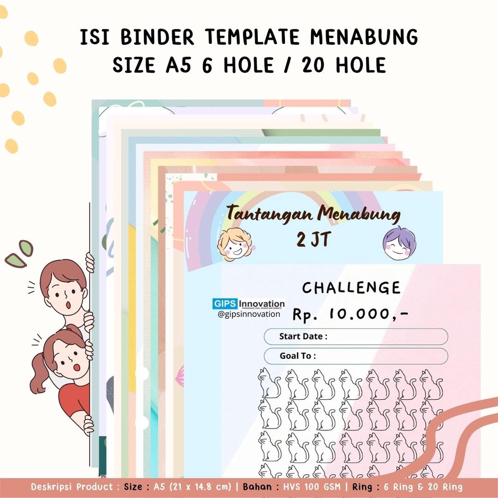 Jual Isi Binder A5, Template Menabung, Binder Budgeting Sinking Funds 6 ...