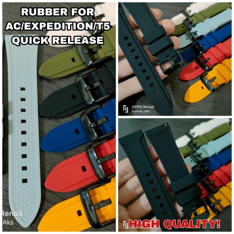 Jual Tali Jam Rubber buat AC / Expedition / T5 Dll Quick release Strap ...