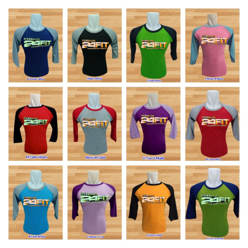 Jual KAOS BAJU RAGLAN KOMBINASI 2 WARNA - KAOS LENGAN 3/4 - FREE NAMA ...