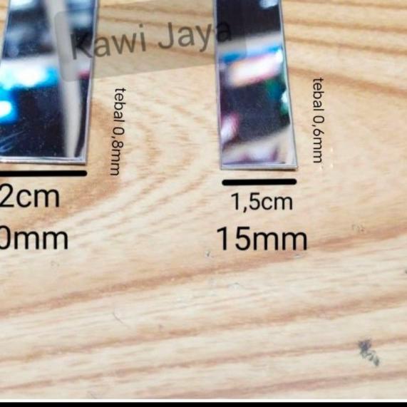 Jual List Lis Plat Strip Mirror Stainless Steel 20mm 2cm Panjang 3 ...