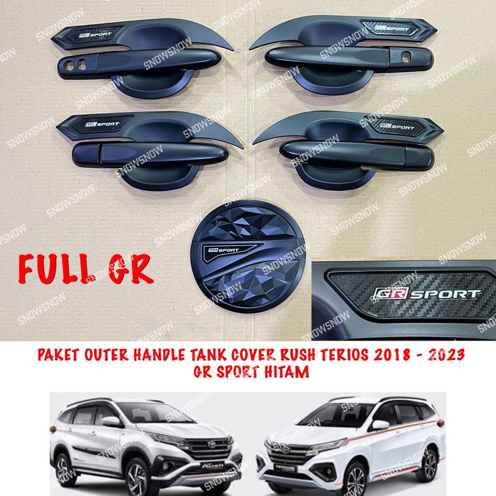 Jual Paket Outer Handle Tank Cover All New Rush Terios GR SPORT 2018 2021 2022 2023 Hitam ...