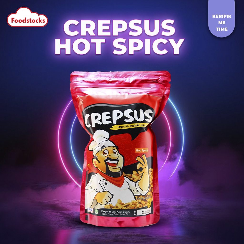 Jual Crepsus - Keripik Usus Crispy Rasa Hot Spicy 90gr | Shopee Indonesia
