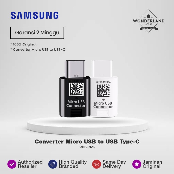 Jual Samsung Converter/OTG Micro USB to USB Type-C 100% Original ...