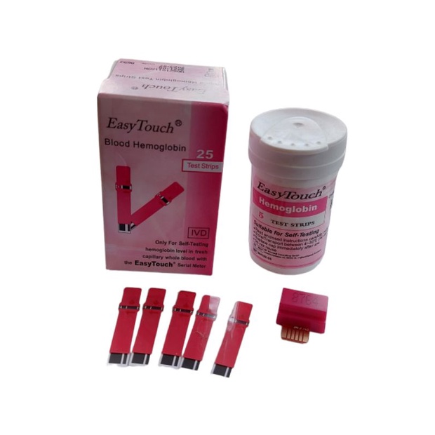 Jual test strip Easy Touch hemoglobin / Easy Touch HB isi 25 test strip ...