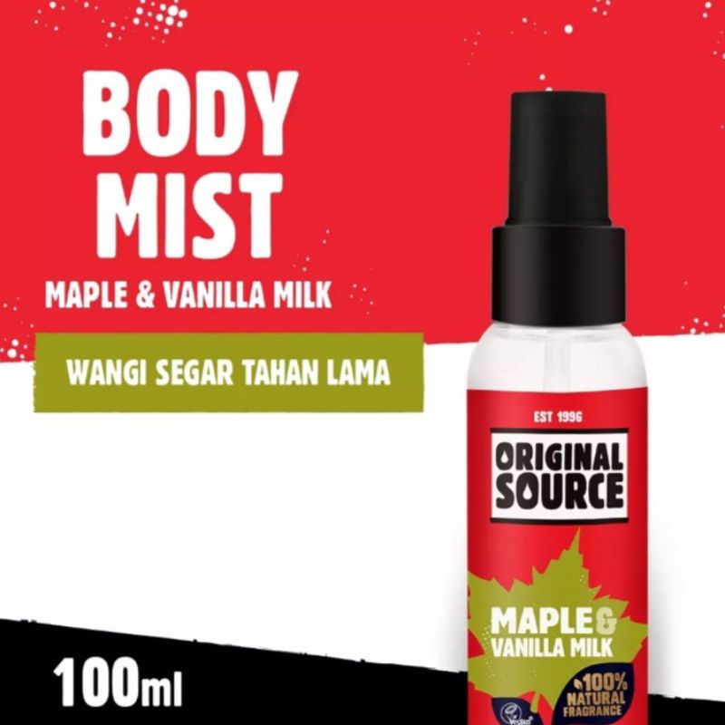 Jual ORIGINAL SOURCE Body Mist Maple Vanilla 100 ml | Shopee Indonesia