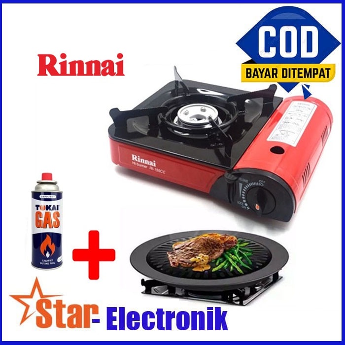 Jual Paket Barbeque/BBQ Set Kompor Portable RINNAI 150CC + Panggangan ...