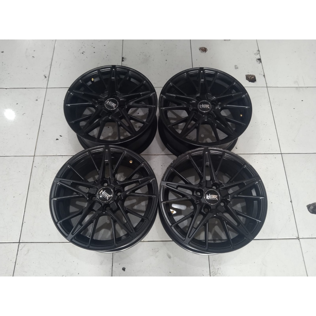 Jual Velg Seken Racing Ring 15x6,5 Baut 4x100 Black Drang Hsr Untuk ...