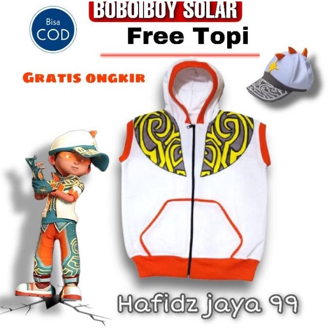 Jual BAJU KOSTUM BOBOIBOY SOLAR SET ROMPI TOPI BOBOI JAKET BOBOBOI ANAK ...