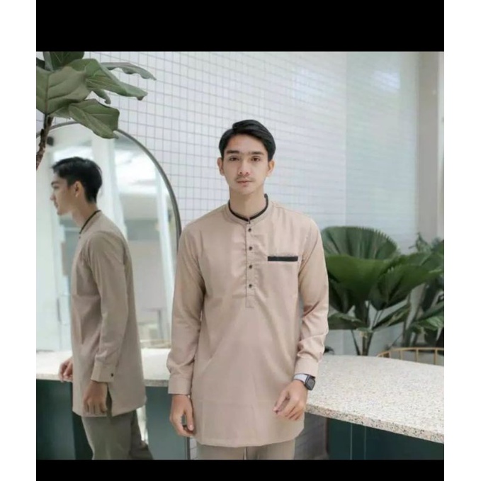 Jual KOKO MuSLIM PRIA POLOS LENGAN PANJANG | Shopee Indonesia