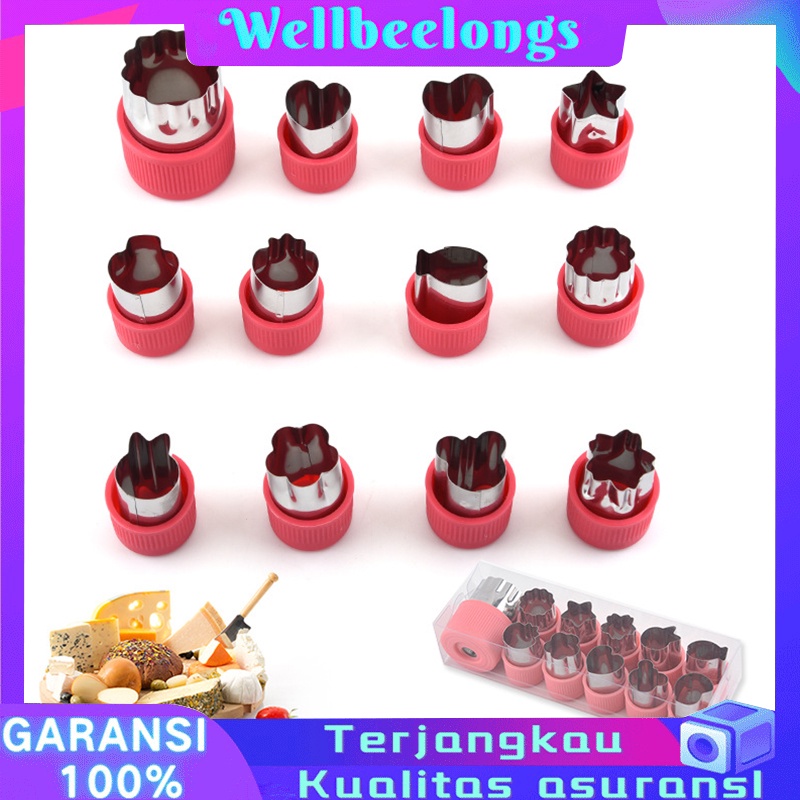 Jual 12pcs / Set Pemotong Kue/ set Cetakan Pemotong Sayuran /Cetakan ...