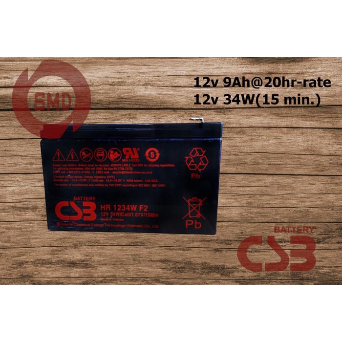 Jual Baterai / Aki kering CSB HR 1234W F2 Original (12V 9Ah) | Shopee ...