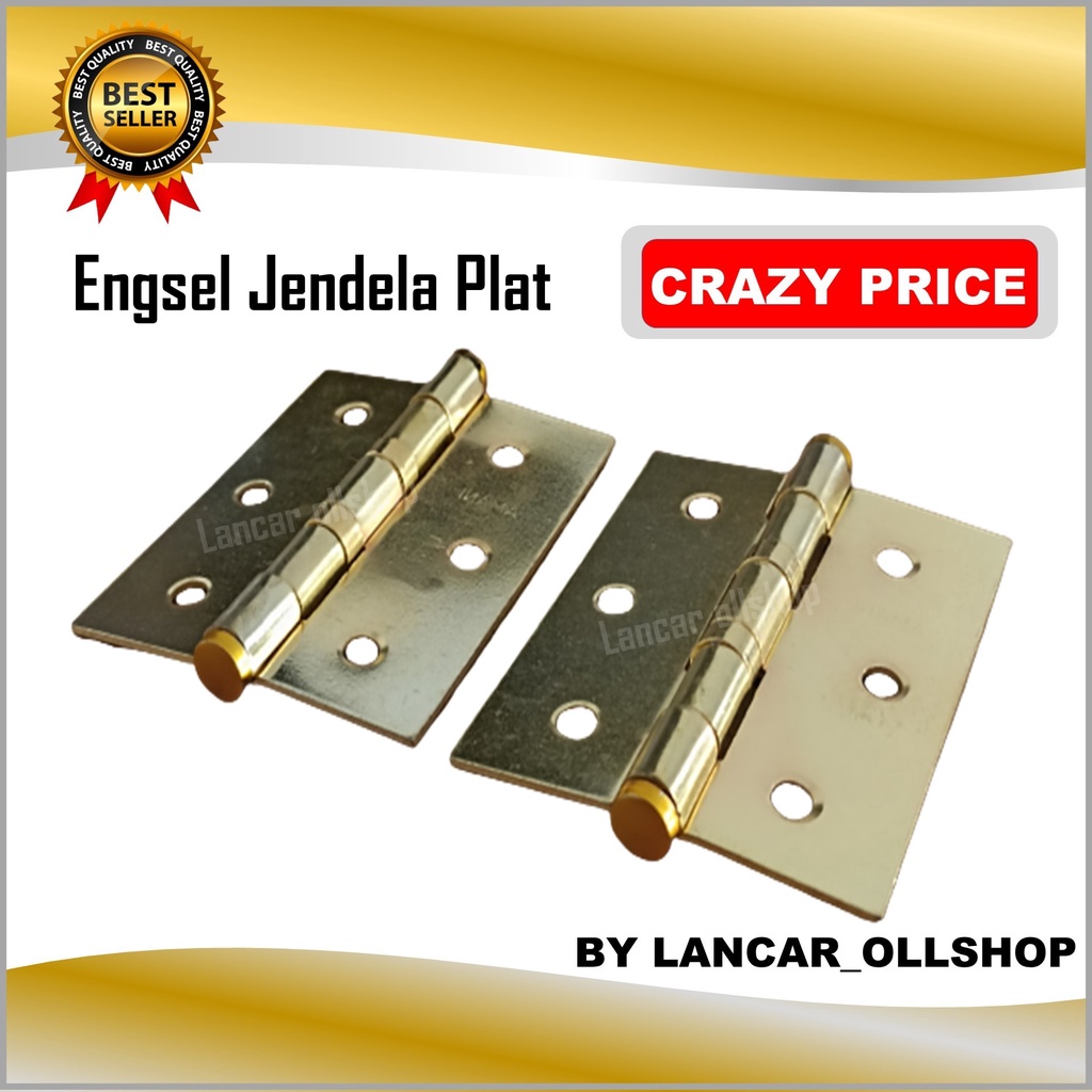 Jual Engsel pintu plat 3 inch GP / Engsel jendela | Shopee Indonesia