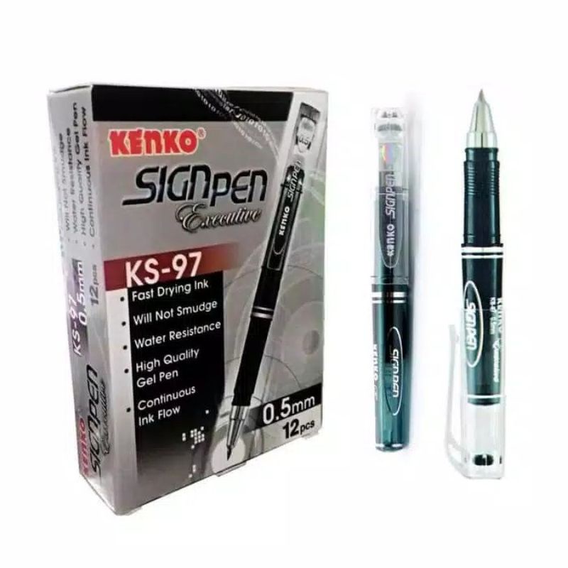 Jual Pulpen Gel Kenko Sign Pen KS-97 Executive Pen 0?5mm Harga Satuan ...