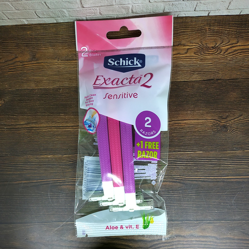 Jual SCHICK EXACTA 2 SENSITIVE WOMEN 2+1 PINK (ISI 3 pcs) | Shopee ...