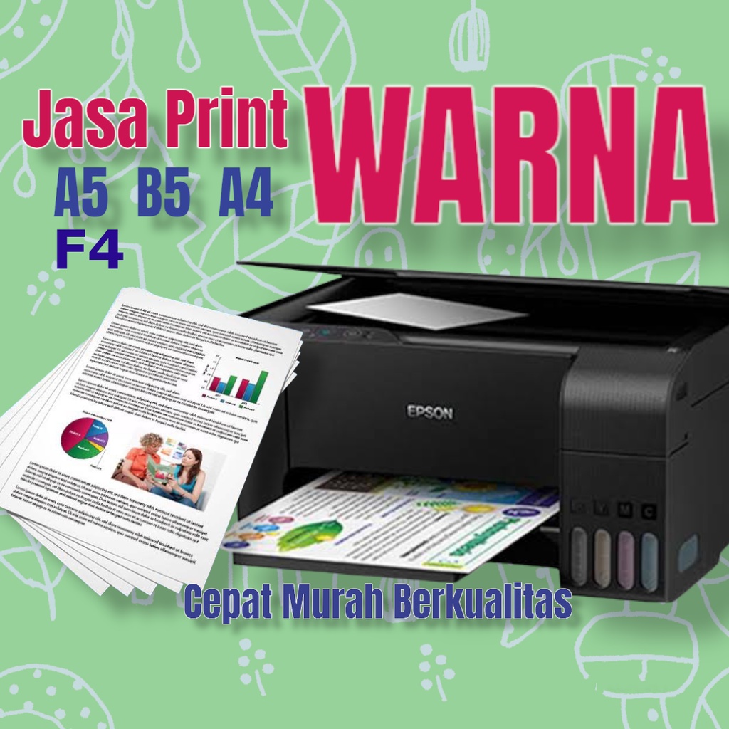 Jual jasa print cetak dokumen warna a5 b5 a4 f4 | Shopee Indonesia