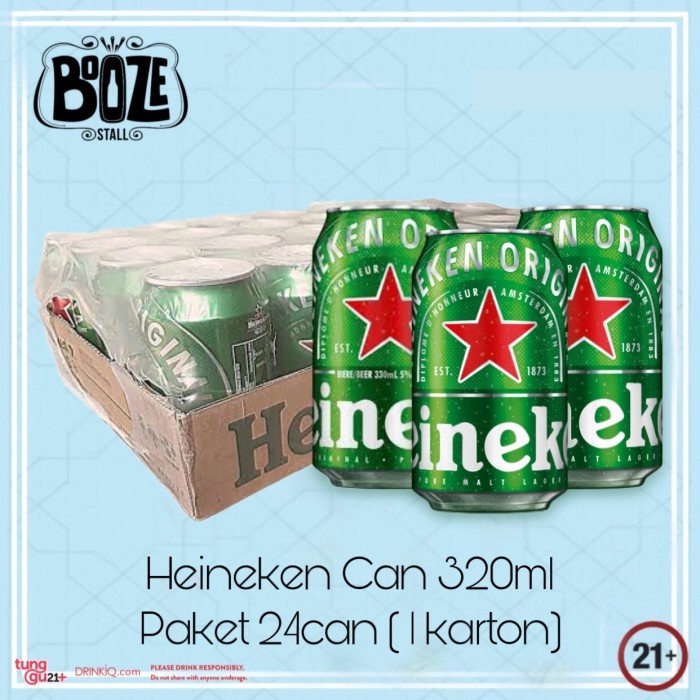 Jual Heineken Beer Can 320ml x 24 Can (1 Karton) | Shopee Indonesia