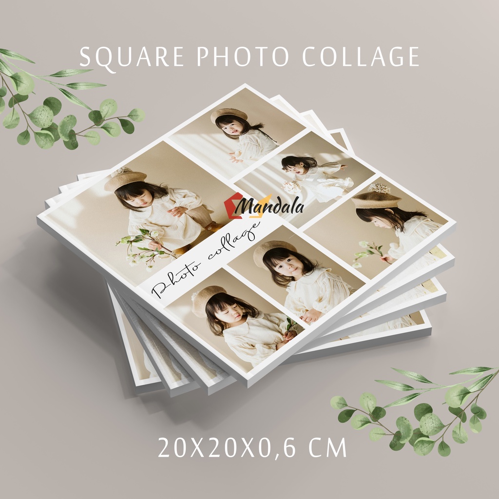 Jual Hiasan Dinding Kamar Kolase Foto Bingkai Square Putih 20x20 cm ...