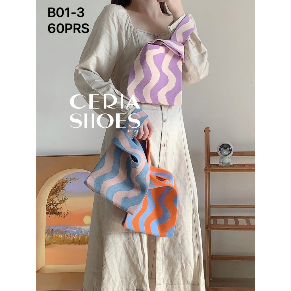 Jual Tas Wanita Thailand Bangkok Buffollow Mini Tote Bag Bahan Rajut ...