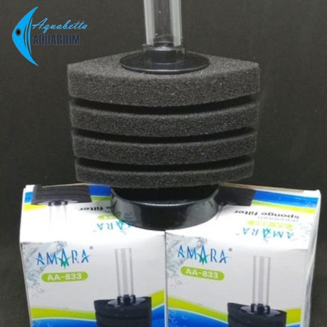 Jual Amara AA-833 / Aquarium Sponge Filter Amara AA 833 Biofoam Amara ...