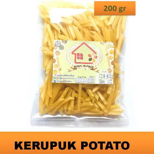Jual (250 gr) KERUPUK POTATO Snack Stick Potato Mentah Kerupuk Potato ...