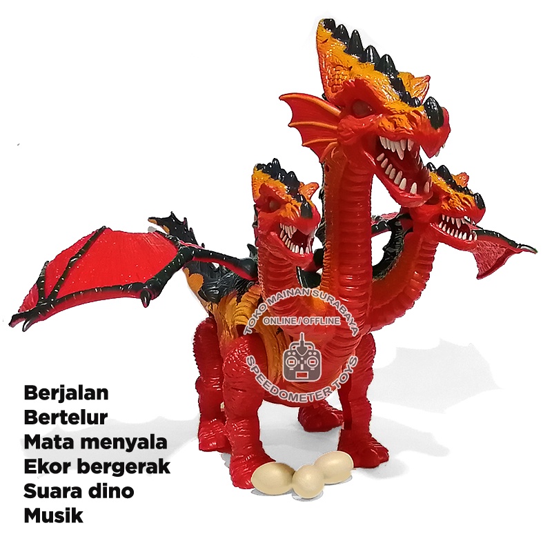 Jual Dinosaurus Naga Kepala 3 | Mainan Edukasi Anak Robot Berjalan ...
