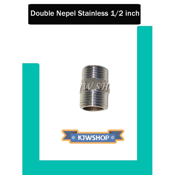 Jual DN Double Nepel 1/2" Stainless Double Nipel Stainless Steel 1/2 ...