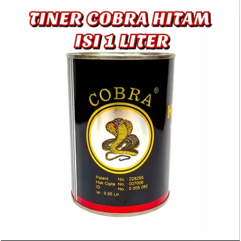 Jual TINER COBRA HITAM / PENGENCER CAT DUCO 1 LITER | Shopee Indonesia