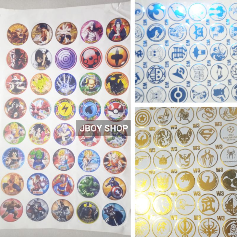 Jual [ 1 LEMBAR ] TAZOS BESI / MAINAN TAZOS / TAZOS EMAS / TAJOS PERAK ...