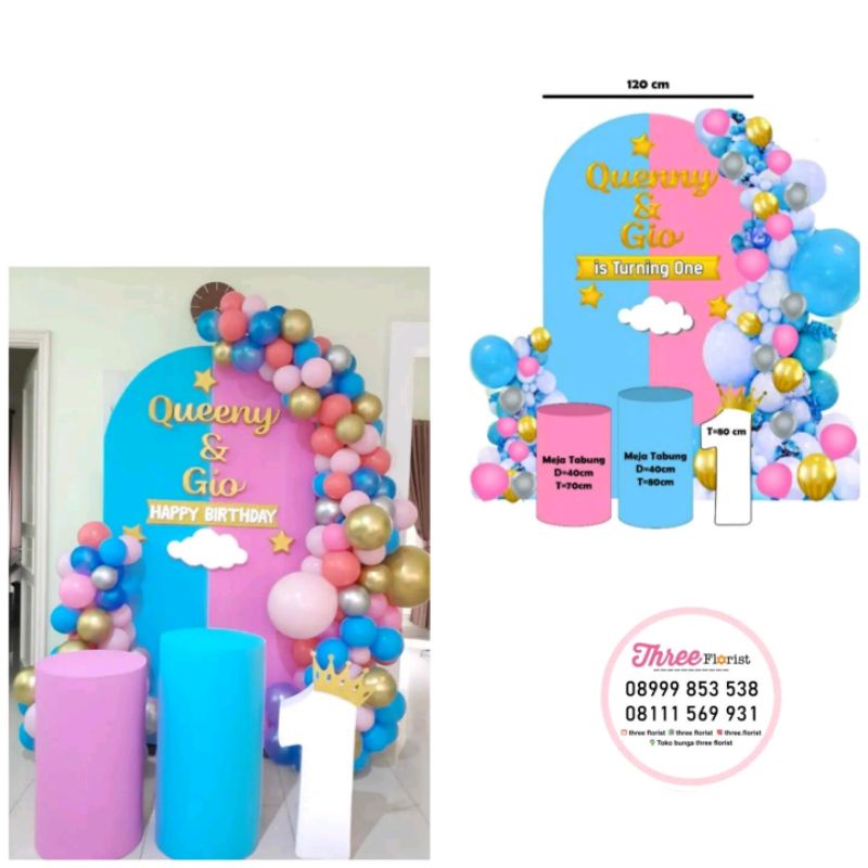 Jual backdrop ulang tahun anak / backdrop dekorasi / backdrop acara ...
