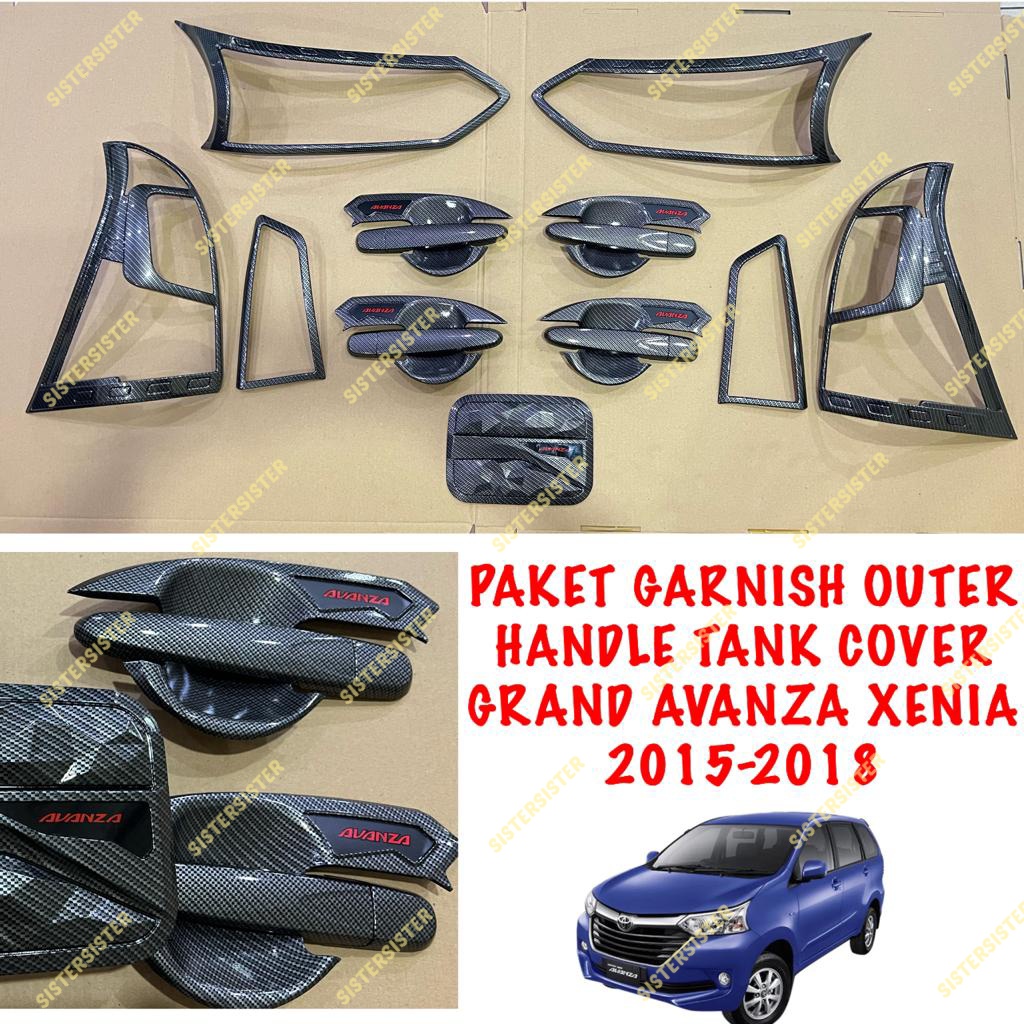 Jual Paket Garnish Depan Belakang Outer Handle Tank Cover Grand All New Avanza Xenia Veloz 2015 ...