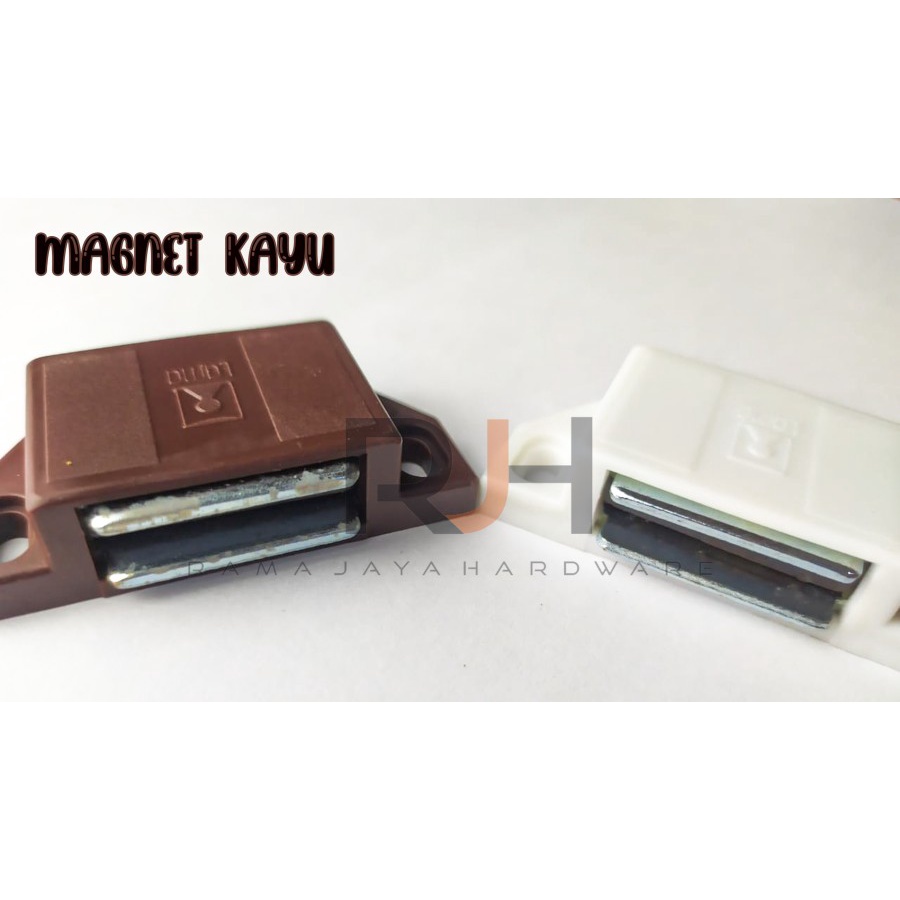 Jual Magnet Pintu Lemari/Magnet kayu Ukuran besar Warna Putih dan ...