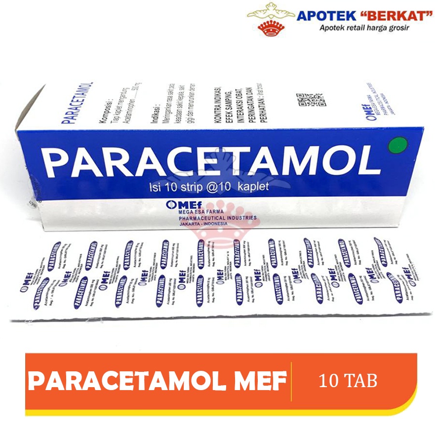Jual PARACETAMOL MEF 500 MG STRIP 10 TABLET / SAKIT KEPALA | Shopee ...