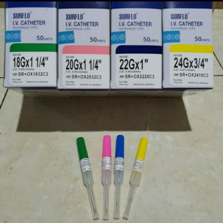 Jual Harga Per Pcs Surflo IV Catheter Terumo / IV Catheter Terumo 18G ...