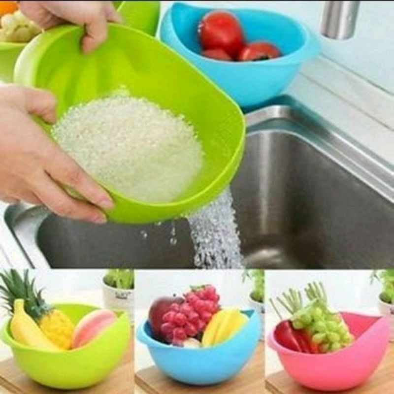Jual baskom cuci sayur buah saringan beras | Shopee Indonesia