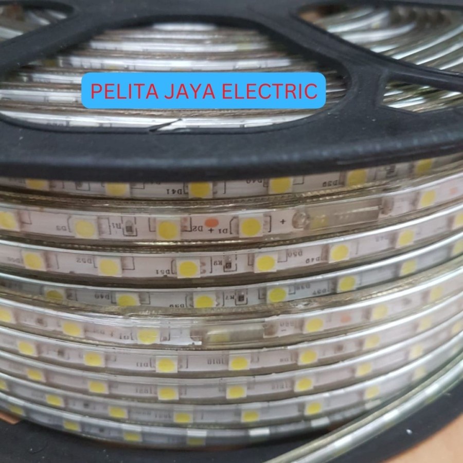 Jual LED SELANG 5050 220V per 10 mtr + FREE SOCKET ~ READY STOCK ...