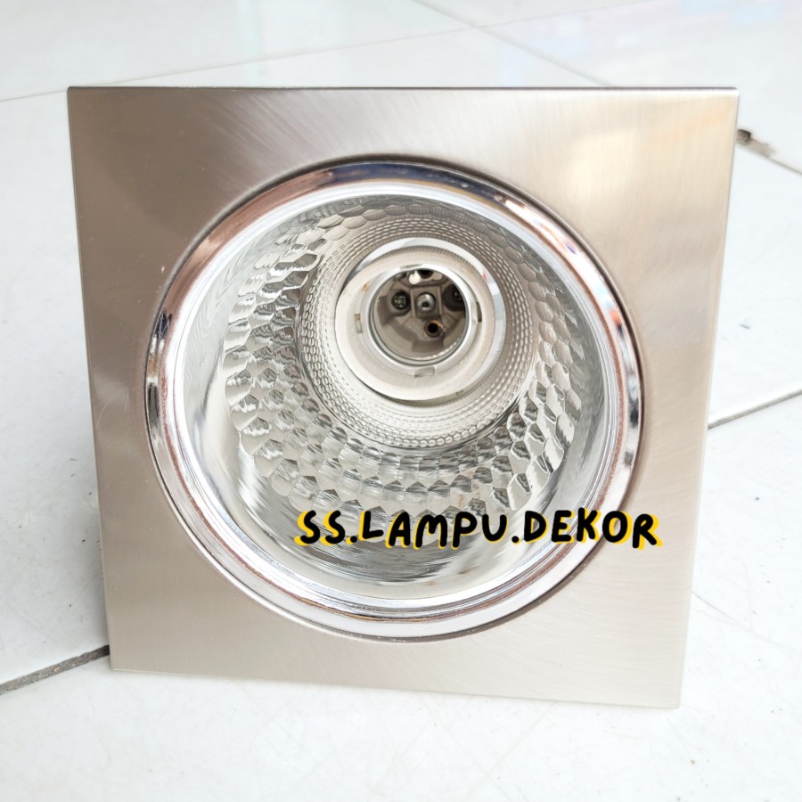 Jual LAMPU DOWNLIGHT KOTAK SILVER INBOW TANAM FITTING E27 RUMAH LAMPU ...