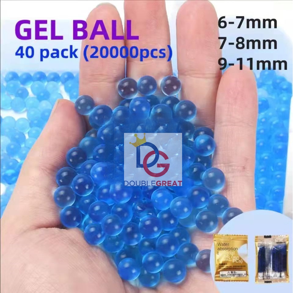 Jual DOUBLE GREAT WATER GEL BULLET FOR WGG 7-8MM ISI +-500BUTIR SACHET ...