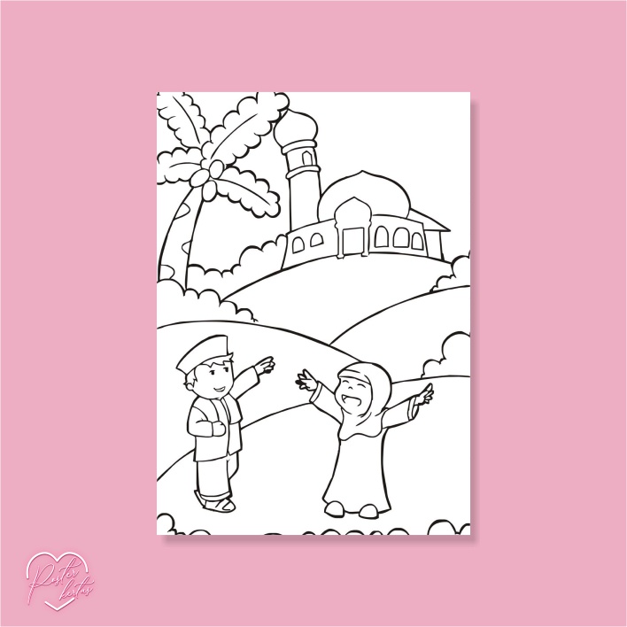 Jual LEMBAR SKETSA KERTAS GAMBAR BELAJAR MEWARNAI COLOURING ANAK TK ...