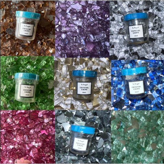 Jual Pecahan Kaca Batu Kristal Glass Mirror Stone Flakes Crystal Chips ...