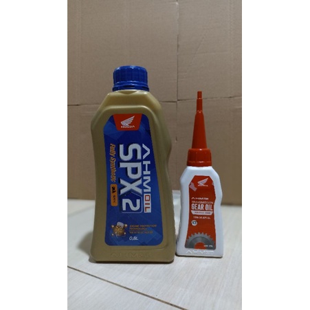 Jual PAKET OLI SPX 2 MATIC DAN OLI AHM GEAR 120 ML | Shopee Indonesia